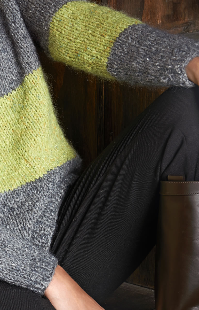 PULLI MIT BLOCKSTREIFEN Royal Tweed/Silkhair | FILATI CLASSICI No. 6 - Modell 17 von Lana Grossa ...